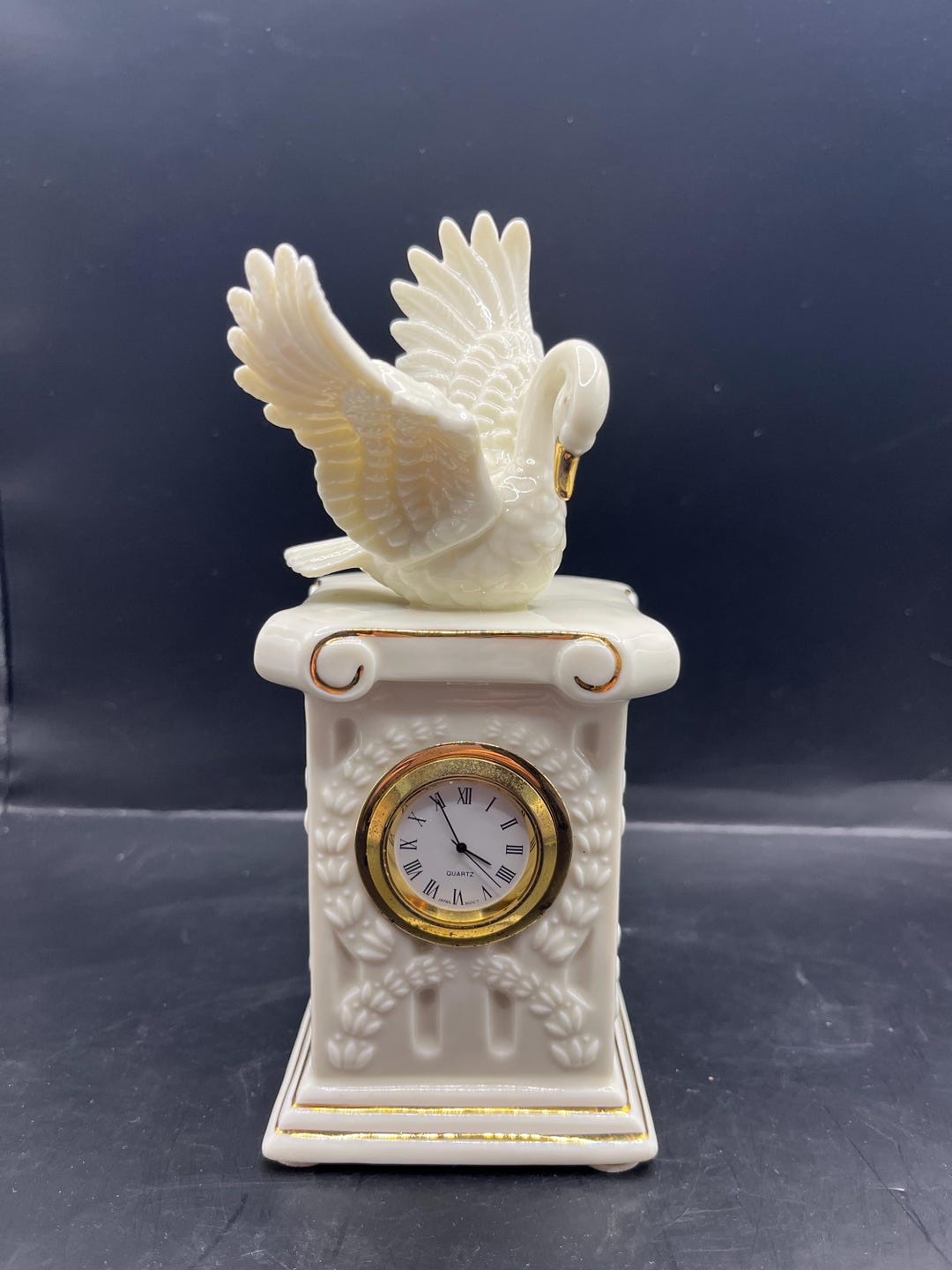 Rare Ceramic Clock & Swan - Etsy