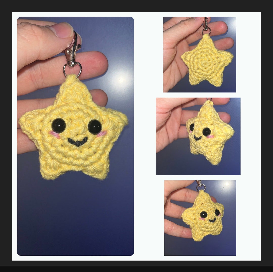 Twinkle the STAR KEYCHAIN (crochet) - Super Cute Squishy Star With ...