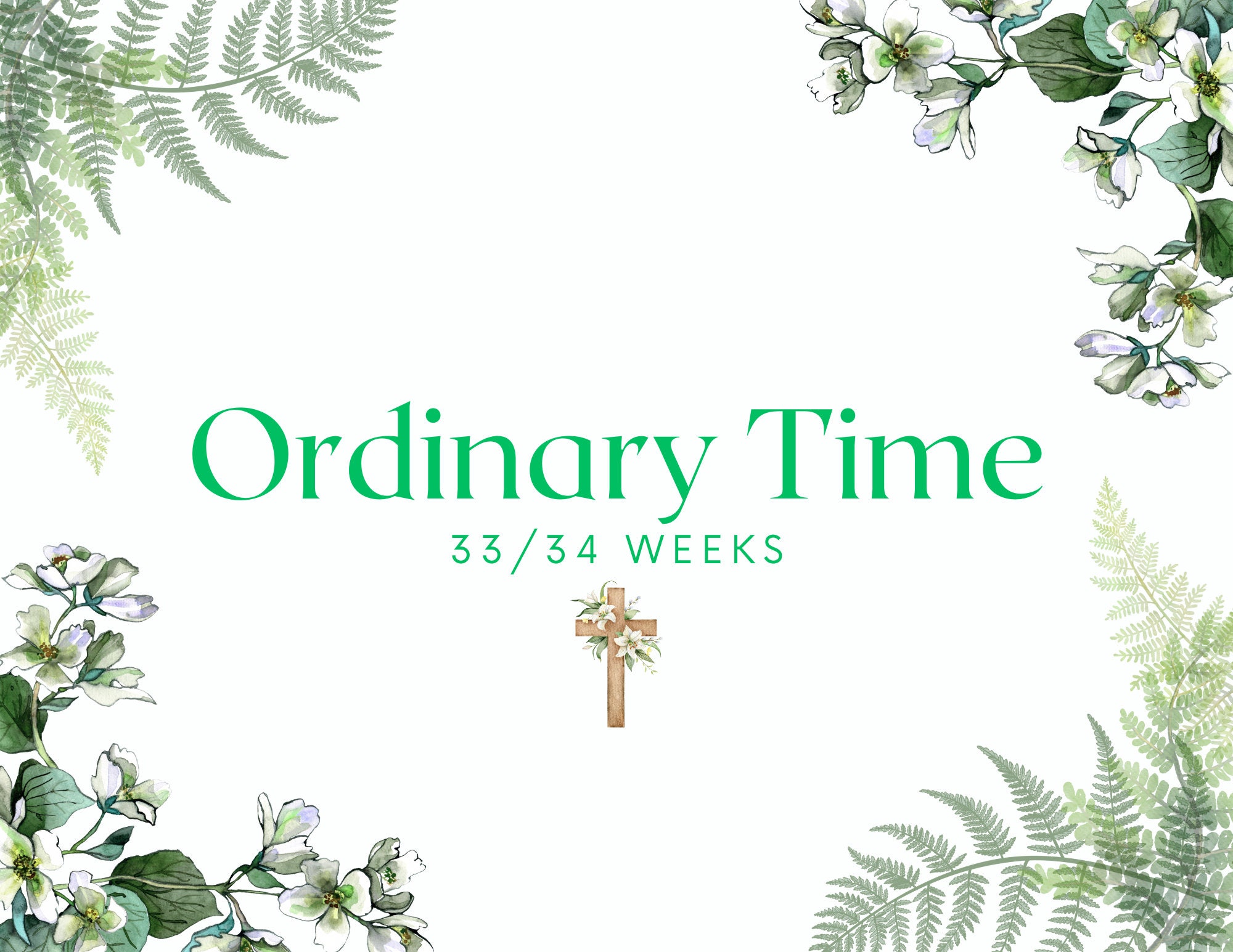 DIGITAL FILE** Floral Liturgical Calendar/catholic Calendar/ordinary ...