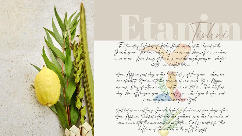 DIGITAL FILE** Hebrew Jewish Calendar, Jewish New Year, Jewish Holidays ...