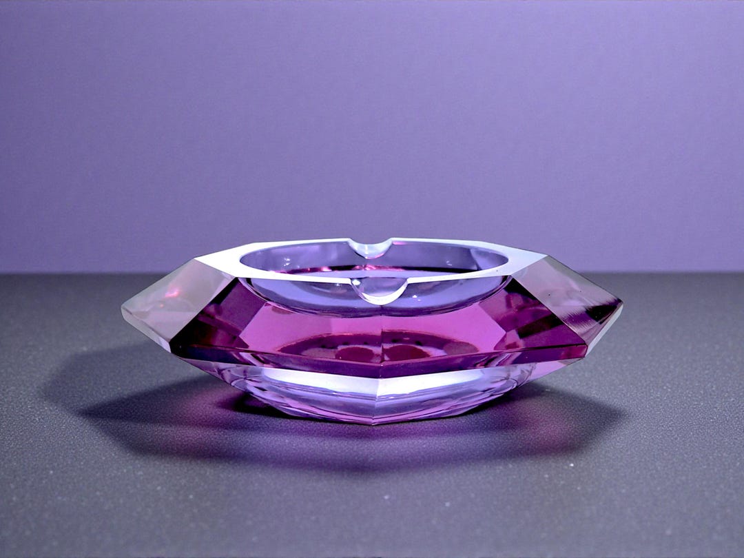 Murano Glass Ashtray, Cesare Toso, Alexandrite, Amethyst - Etsy