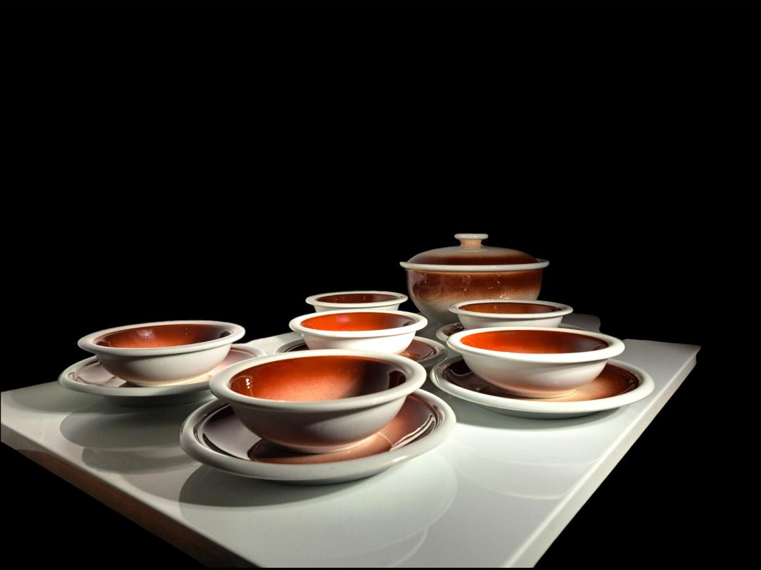 Richard Ginori Dinnerware Set for Six People: Soup Tureen, 6 Bowls, and ...