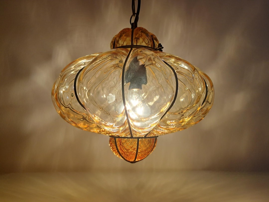 Venetian Lantern Ceiling Lamp, Vintage 90s, Made in Italy, MCM - Etsy