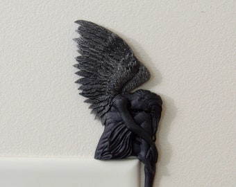 Door Frame Figurine Angel Door Corner Switch Plate Decor Frame Decor ...