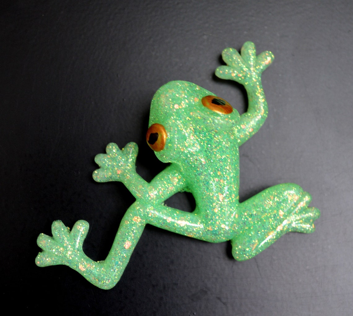 Frog Magnet Sparkling 3D Fridge Magnet Frog Lover Unique Small Gift ...