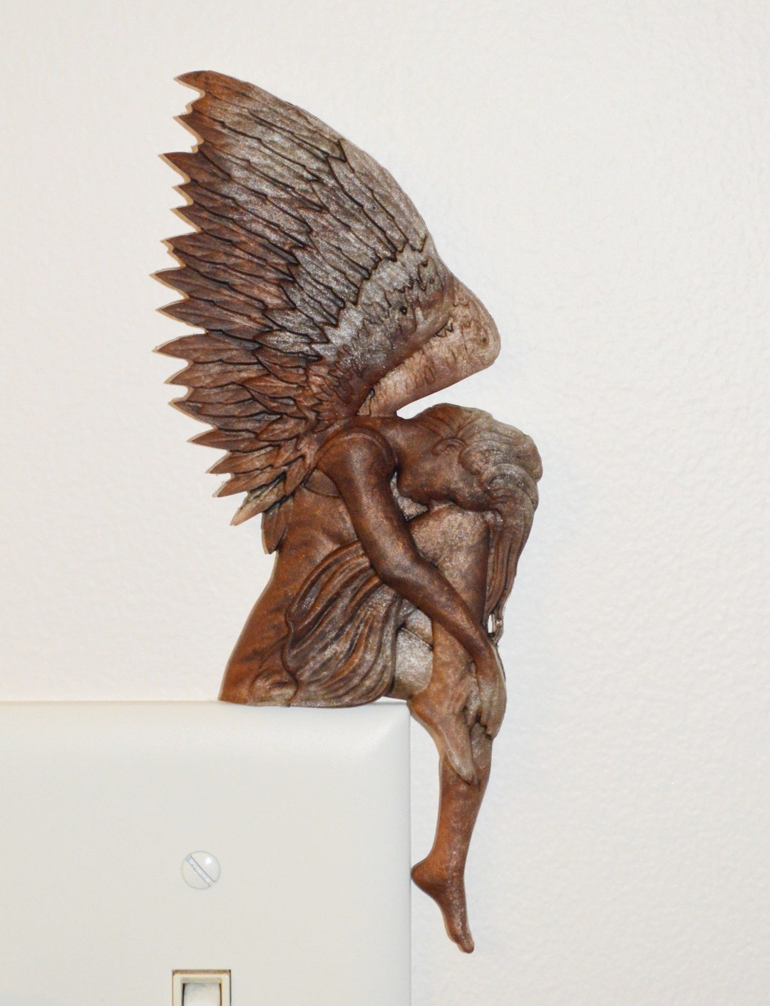 Door Frame Figurine Angel Door Corner Switch Plate Decor Frame Decor ...