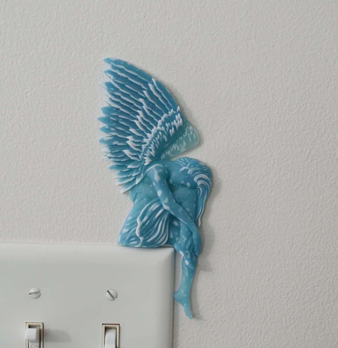 Door Frame Figurine Angel Door Corner Switch Plate Decor Frame Guardian ...
