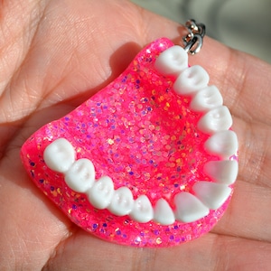 Teeth Keychain Dentist Keychain Purse Charm Dental Hygienist Gift ...