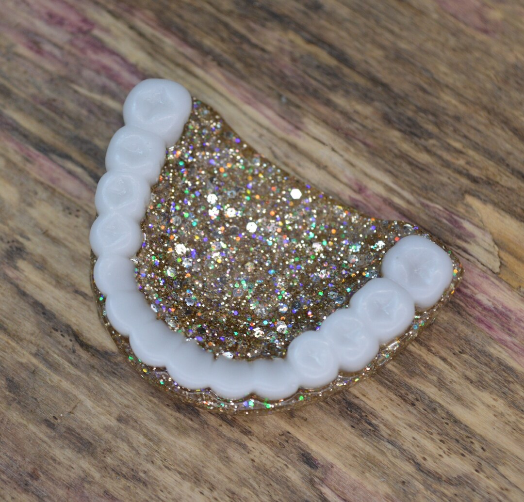 Teeth Croc Charm Dentist Hygienist Gift Denture Sparkling Gold Bling - Etsy