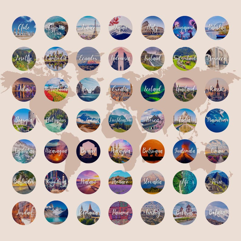 Country Instagram Story Highlight Covers, Travel Story Highlight Covers ...