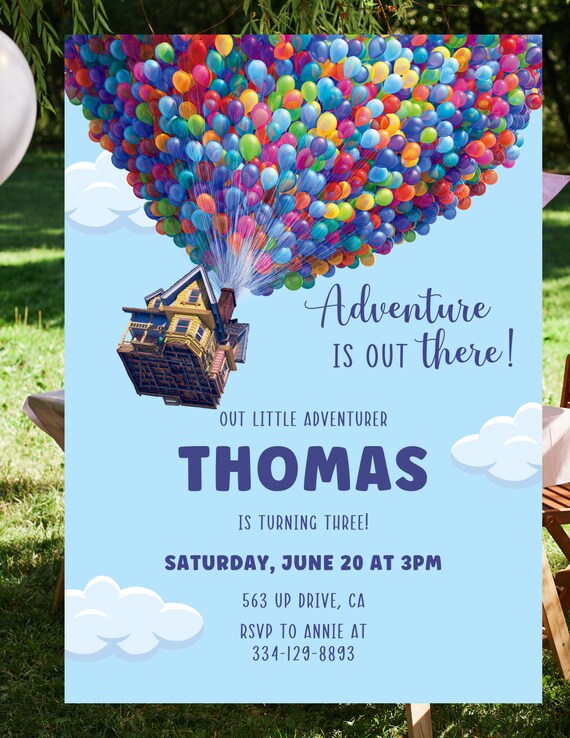 Up Themed Party Invitations