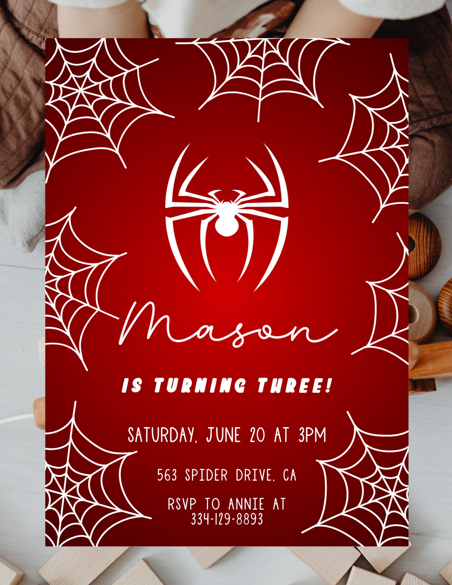 Spider Man Birthday Invitation Editable Canva Invitation Instant ...