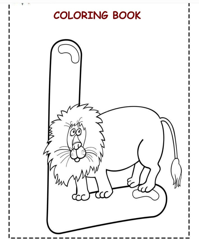 Alphabet Coloring Book - Etsy