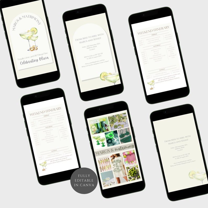 Margs and Matrimony Bachelorette Party Digital Bundle Template Set ...