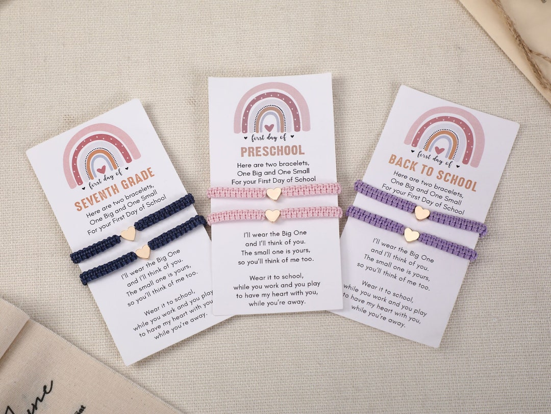 First Day of Kindergarten,back to School Bracelet Set,perfect Gift the ...