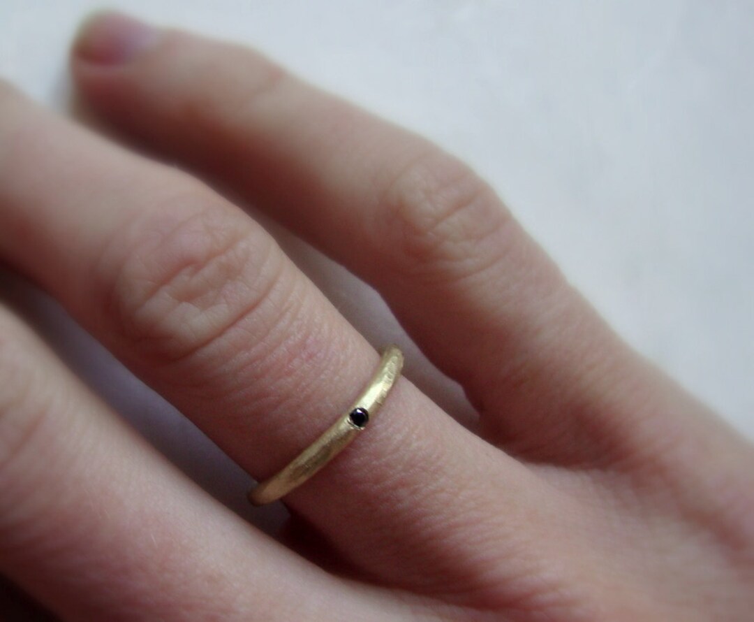 Rough Band Ring in Solid 10k,14k, 18k Yellow, Rose, White Gold With ...