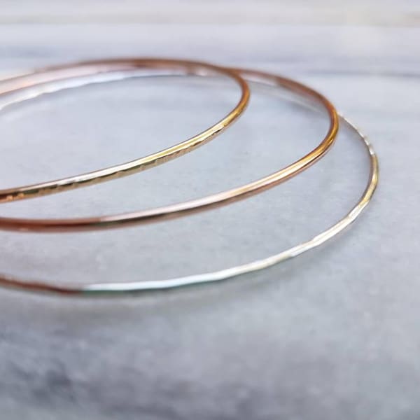 Thin Gold Bangle - Etsy Canada