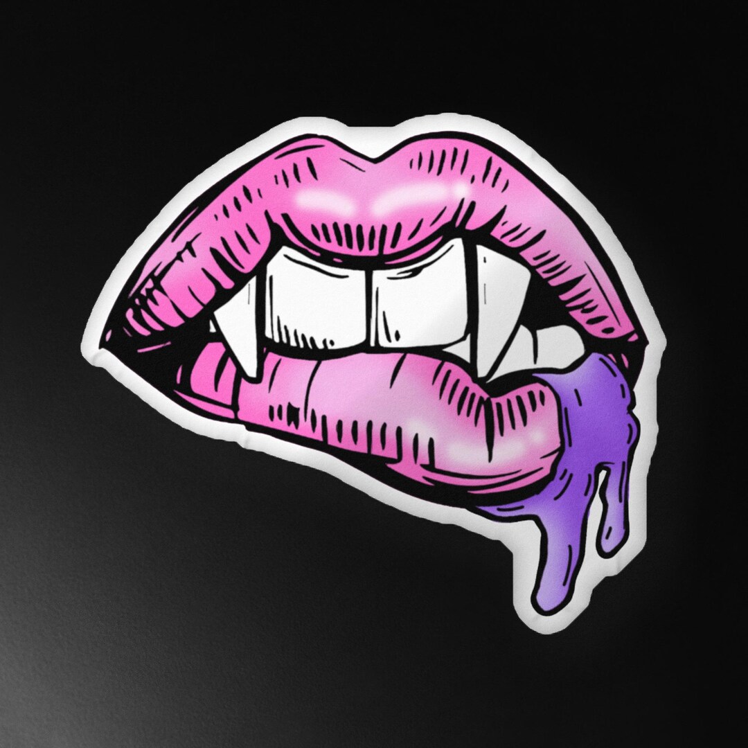 Pastel Goth Vampire Lips Pillow Whimsical Halloween Decor - Etsy