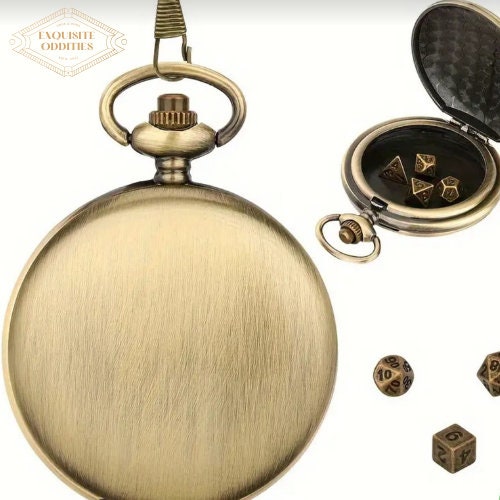 Pocket Watch Case With 7 Metal Dnd 5mm Dice Set - Etsy