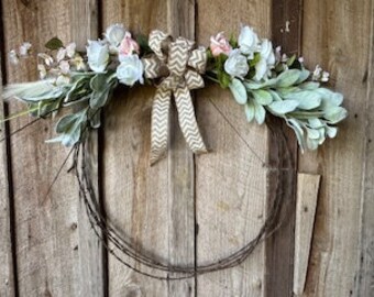 Mini Barbed Wire Wreath. Rustic Decor. Farmhouse Wreath - Etsy