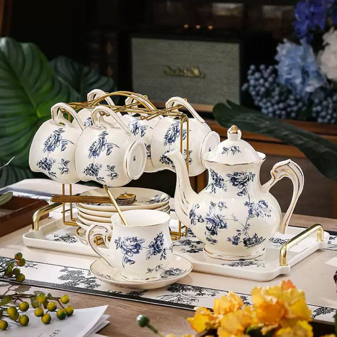 Handmade Ceramic Coffee Set | Ceramic Coffee Pot | Vintage Tea Set ...