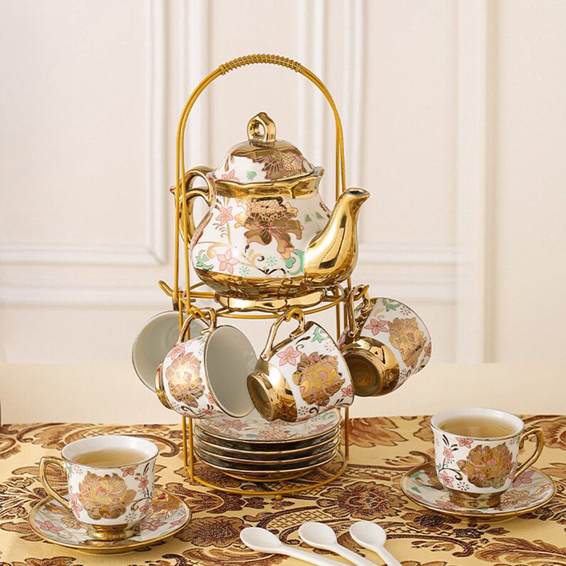 European Style Ceramic Coffee Set | Ceramic Coffee Cup and Saucer Set | Afternoon Tea Set | Tea ...