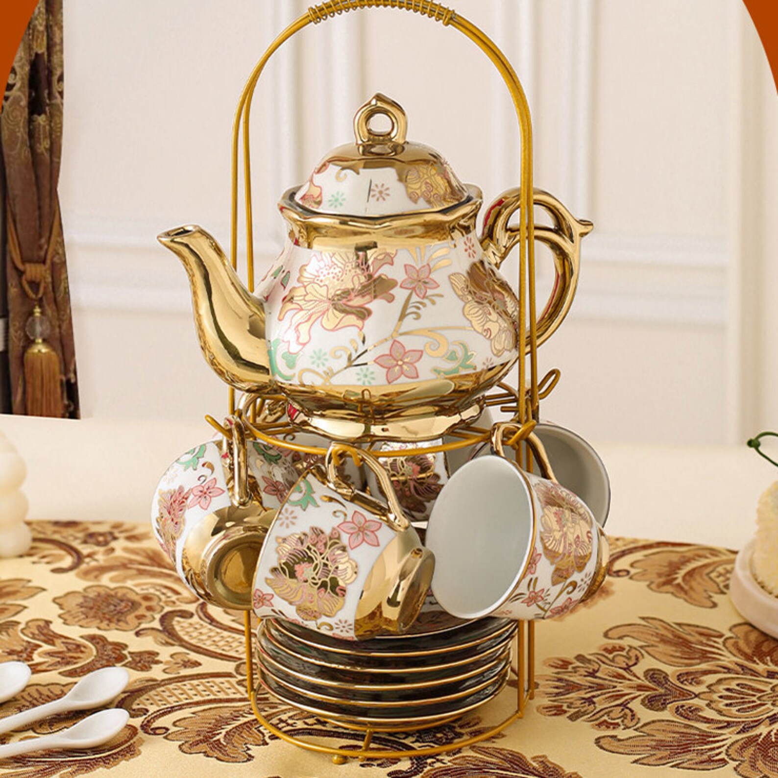 European Style Ceramic Coffee Set Ceramic Coffee Cup and Saucer Set ...