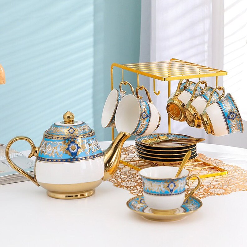 Ceramic Coffee Set | Ceramic Coffee Cup and Saucer Set | European Ceramic Tea Set | Afternoon ...