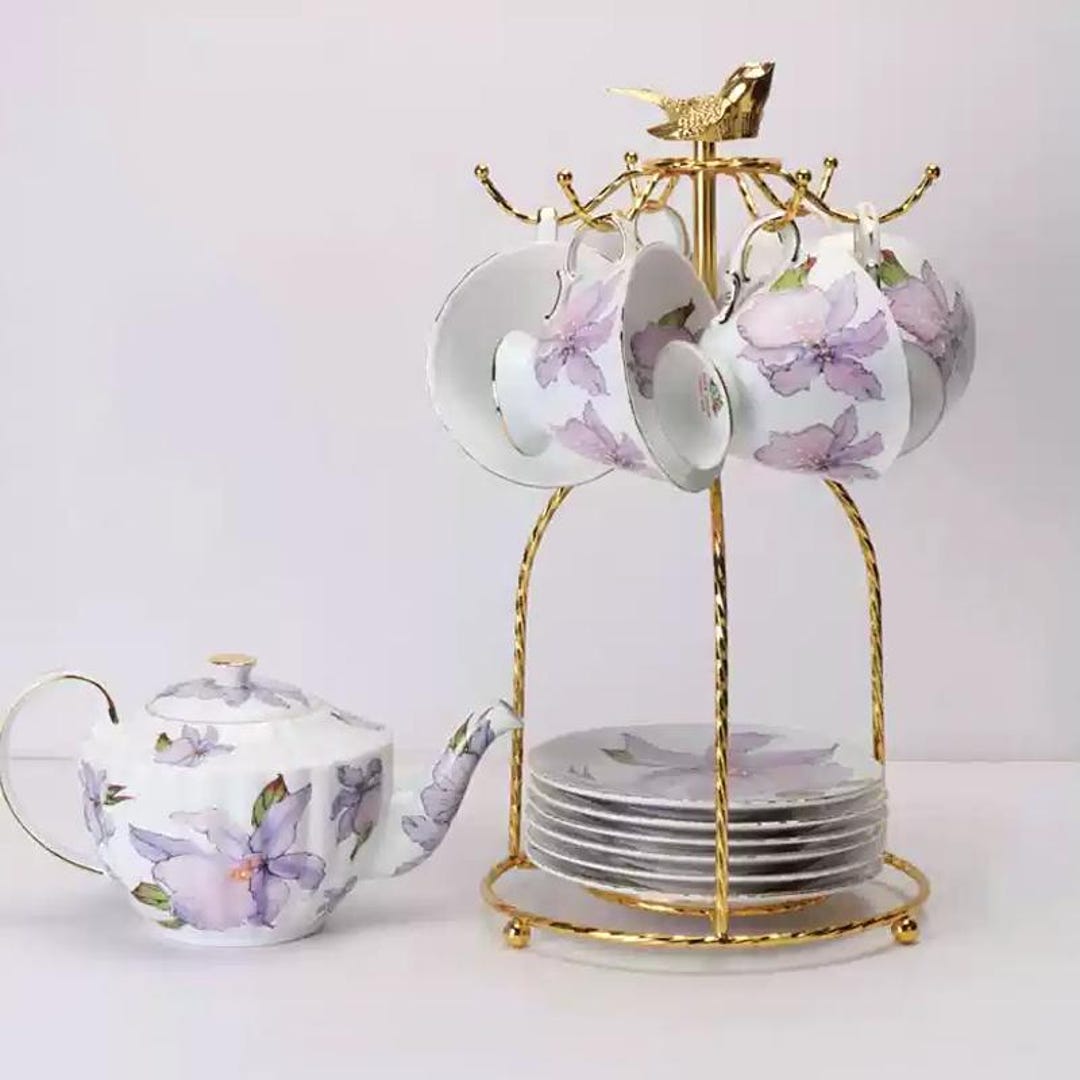 European Style Ceramic Coffee Set | Hand-painted Floral Ceramic Tea Set ...