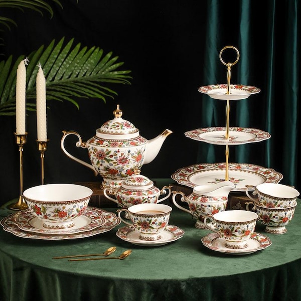 Ceramic Afternoon Tea Set - Etsy