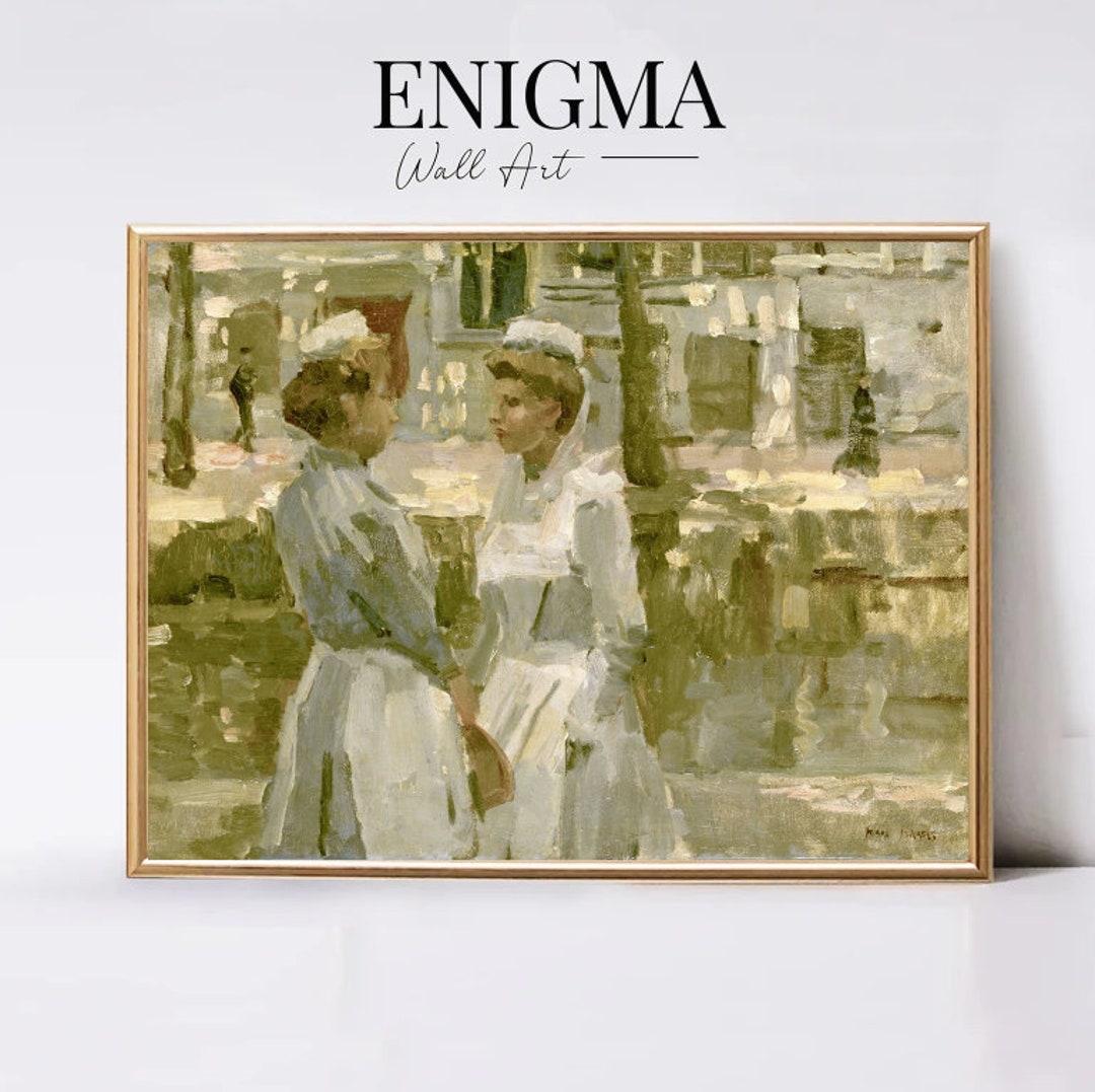 Nurses Painting Printable Wall Art, Vintage Hospital Wall Decor ...