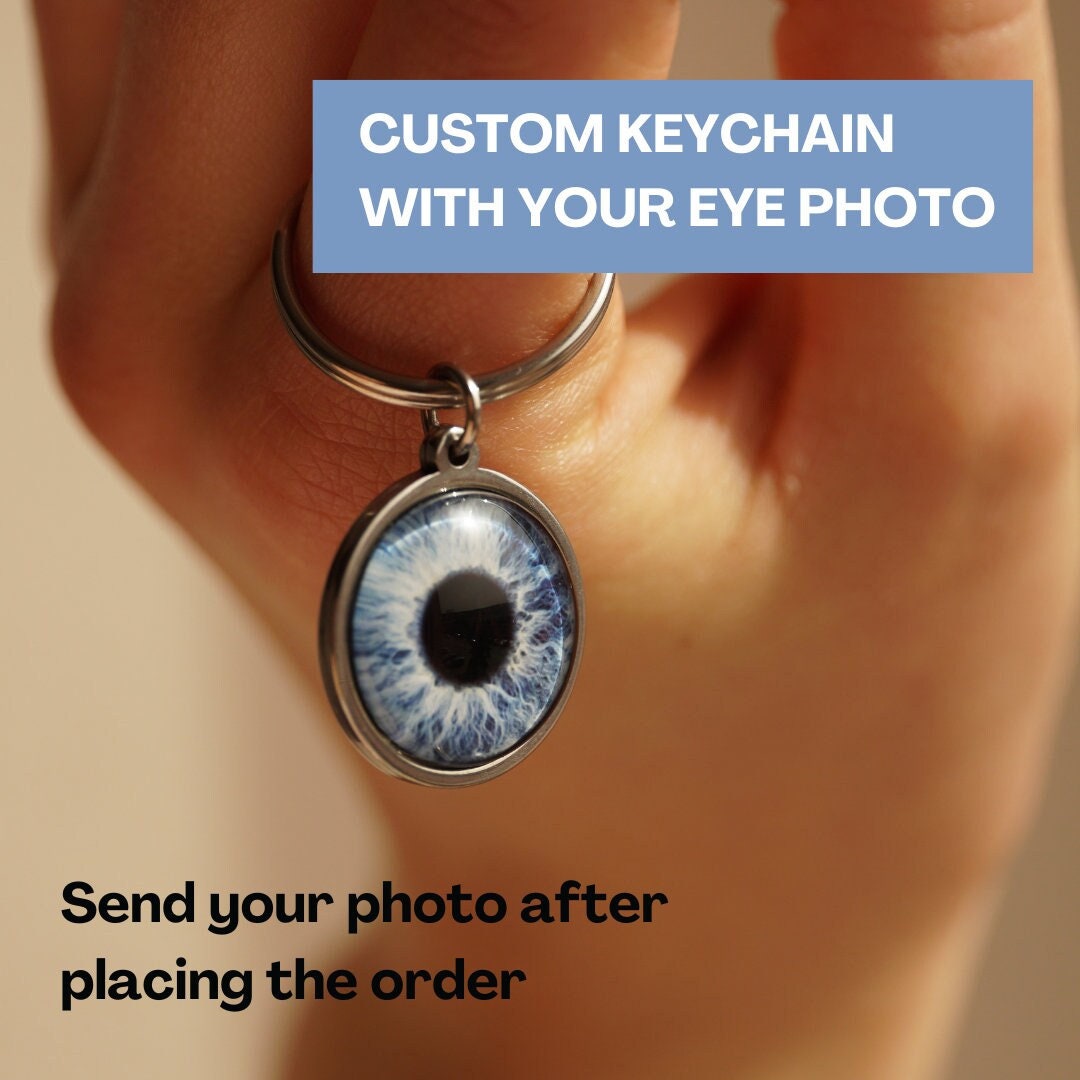 Personalized Eye Iris Keychain-custom-eyes Gift Stainless Steel-eye ...