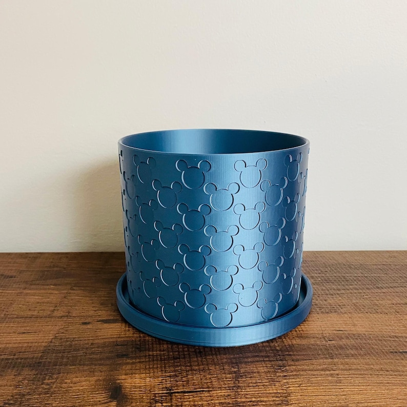 Mickey Mouse Planter: 3D Printed Succulent Pot With Saucer - Etsy