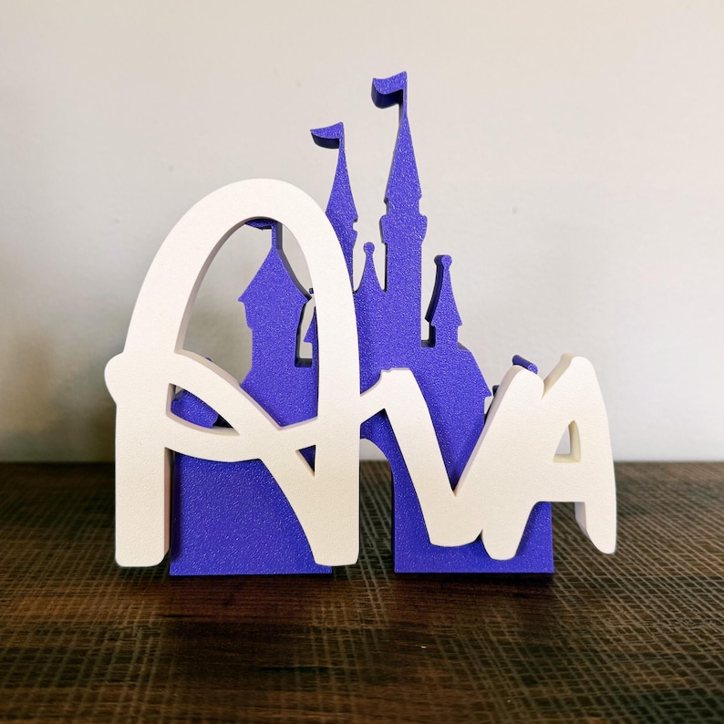 Personalized Name Plate, Custom Disney Castle Name Sign, Disney Font ...
