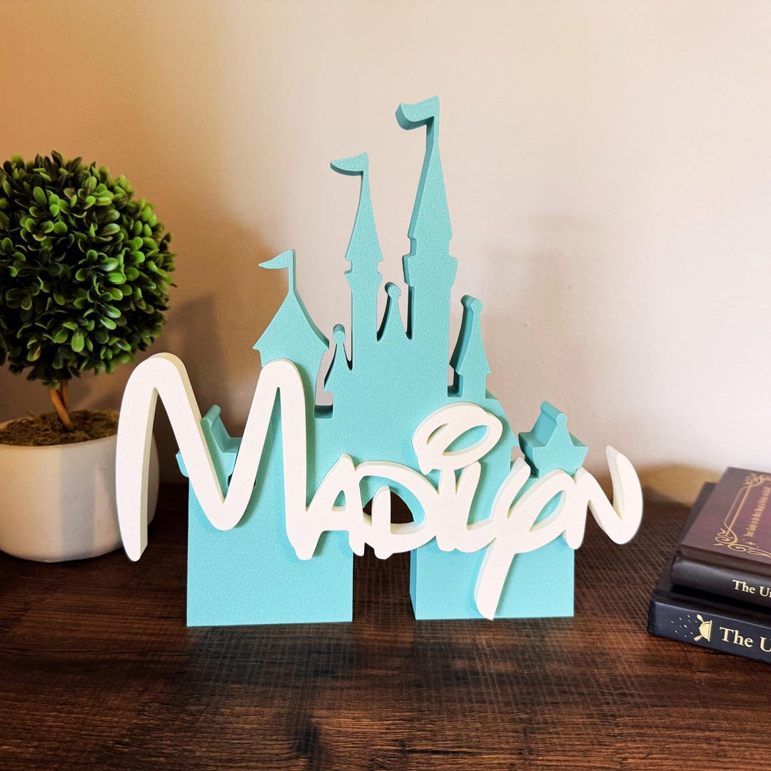 Personalized Name Plate, Custom Disney Castle Name Sign, Disney Font ...