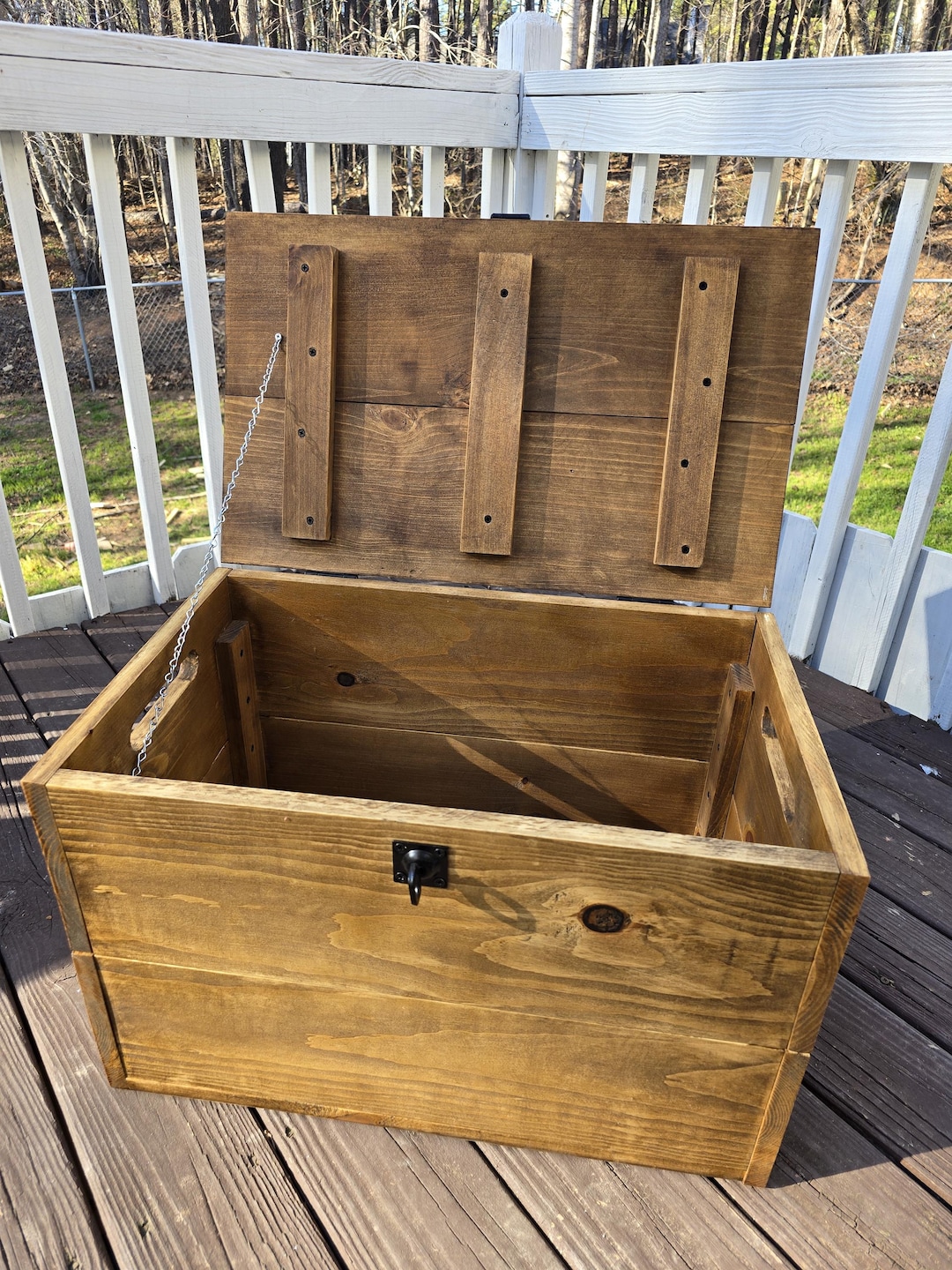 Handmade Wooden Chest: Locking Latch Crate - Etsy
