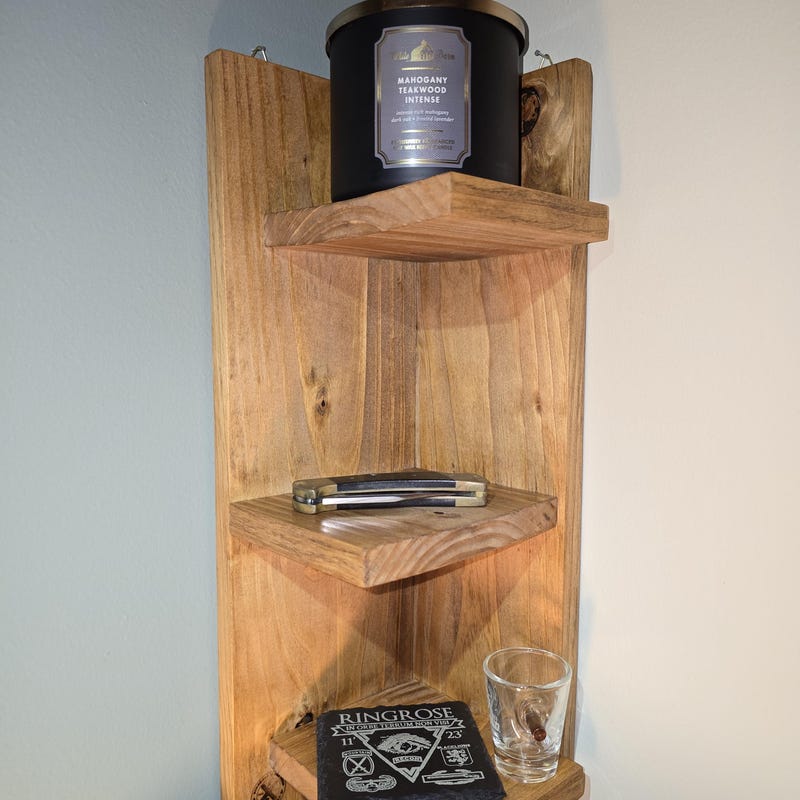 Rustic Corner Shelf - Etsy