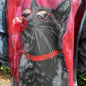 Custom Pet Portrait Jacket, Hand Painted Jean Jacket With Dog or Cat ...