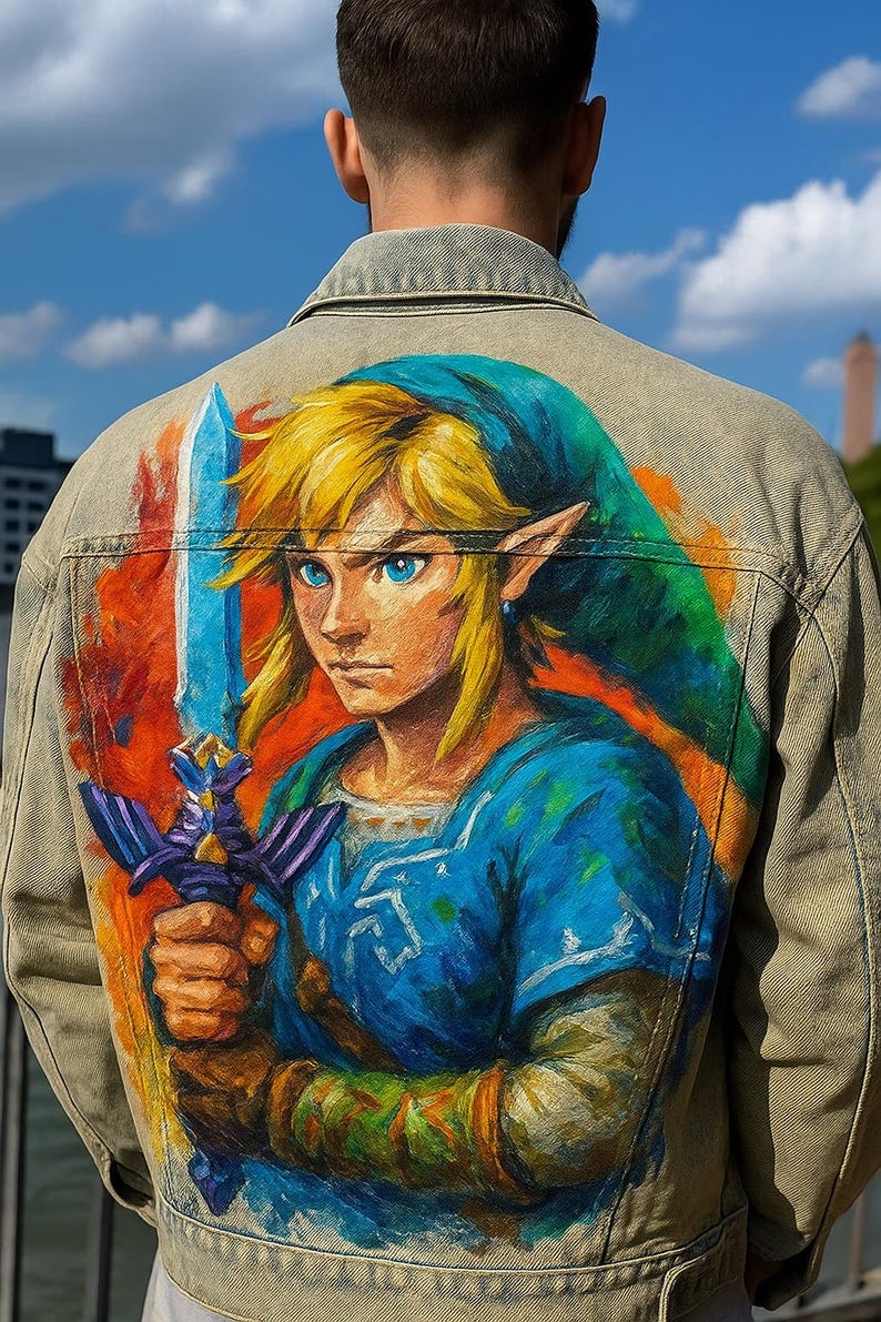 The Witcher Denim Jacket, Geralt of Rivia Hand Painted Jean Jacket ...