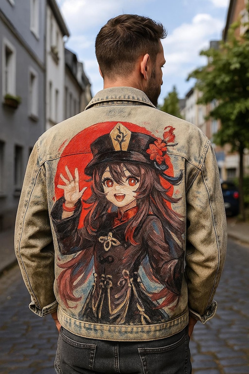The Witcher Denim Jacket, Geralt of Rivia Hand Painted Jean Jacket ...