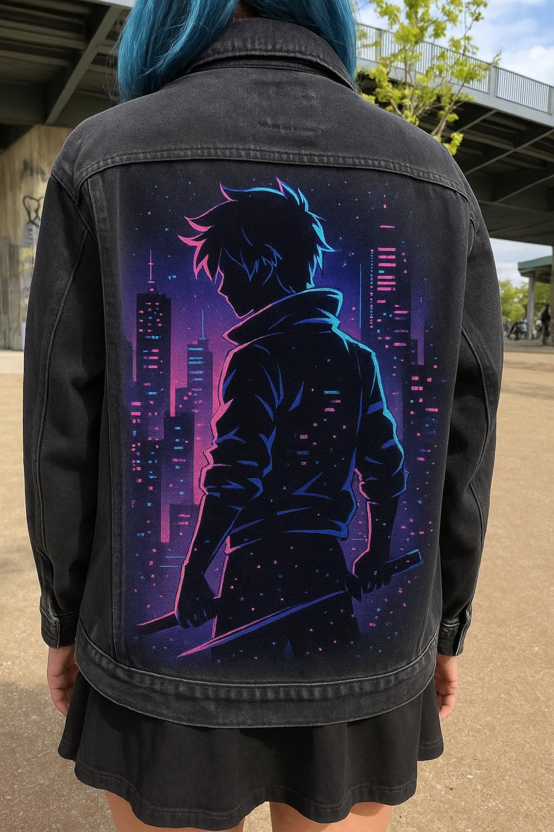 Custom Hand Painted Anime Jacket, Personalized Denim With Anime ...