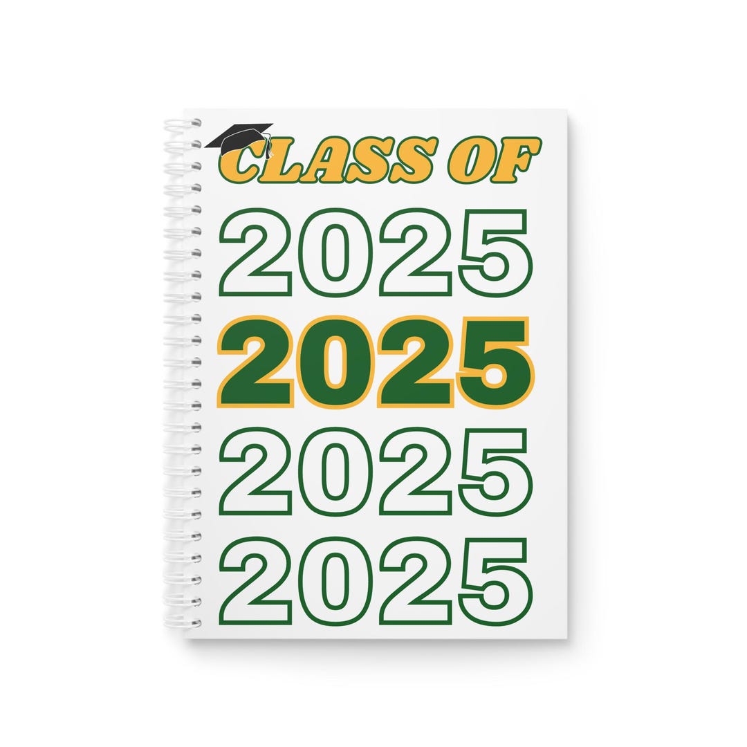 Graduation Spiral Notebook, Class of 2025, School Supplies, Student ...