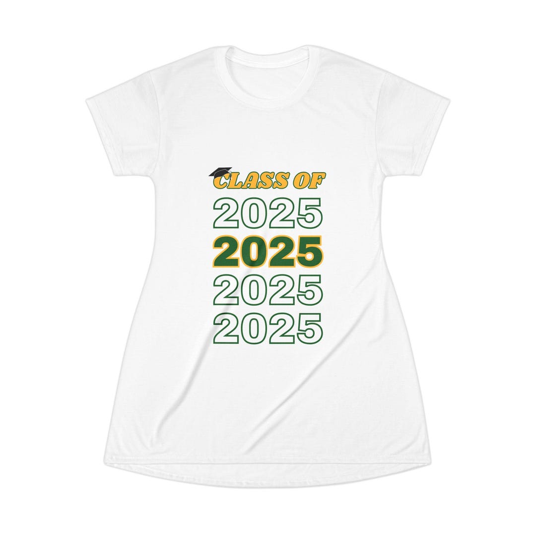 Class of 2025 T-shirt Dress, Graduation Dress, School Spirit Outfit ...