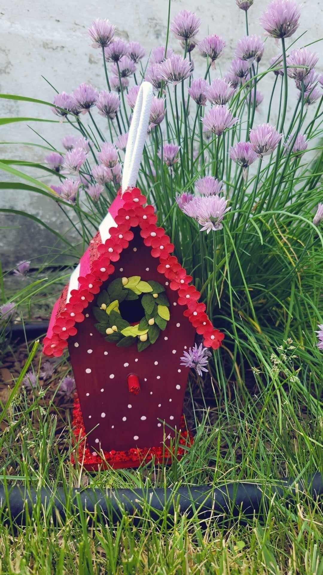 Hand Painted Birdhouse - Etsy
