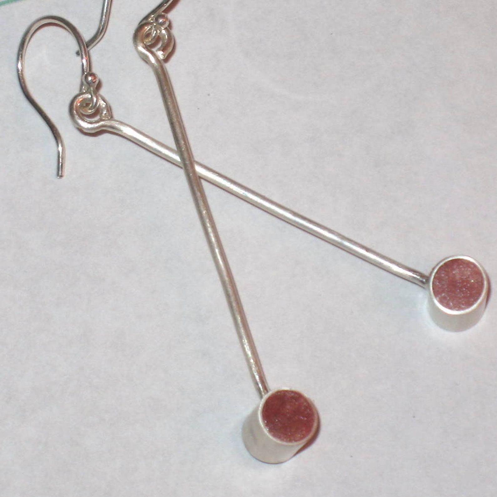 Long Sterling Silver Sticks With Custom Color Circles - Etsy
