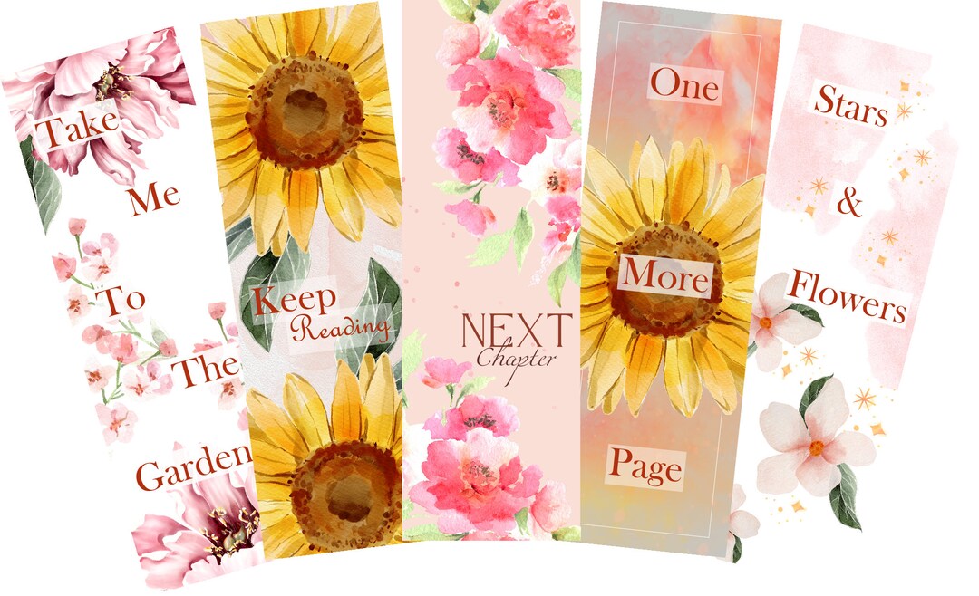 Printable Bookmarks, Reading Quotes, Digital Download Bookmark, Gift ...