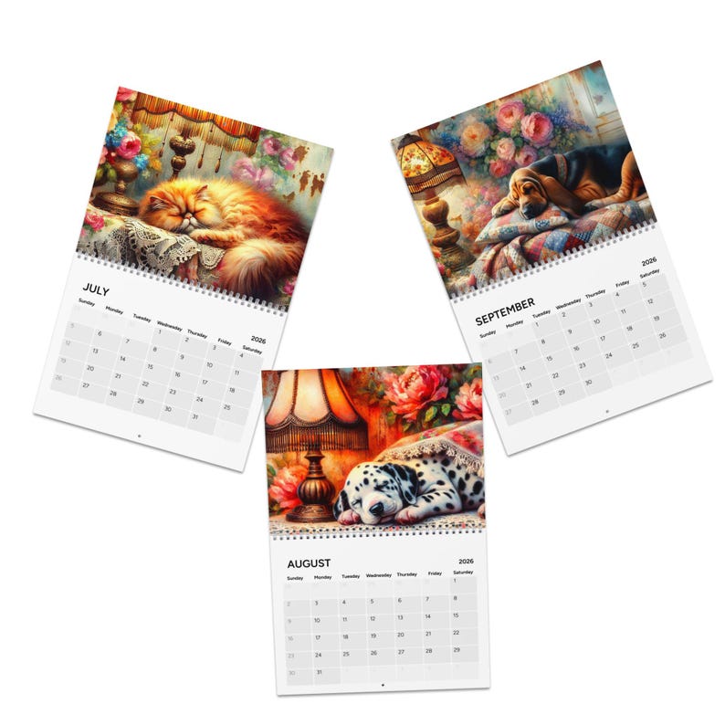 2026 Victorian Lamps and Animals Calendar - Etsy