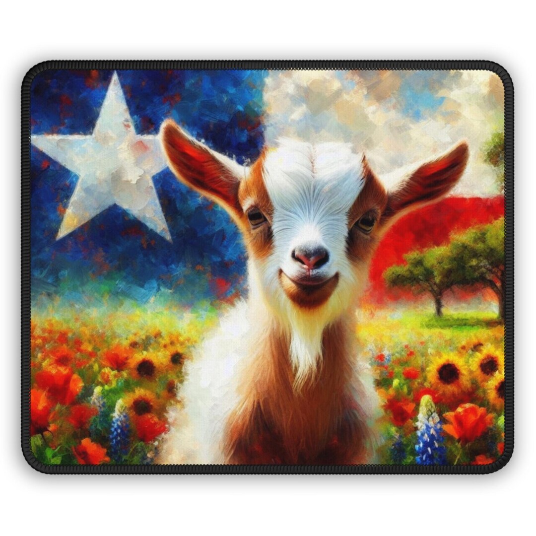 Goat Gaming Mouse Pad, Artistic Mouse Mat, Gamer Gift, Colorful Desk ...
