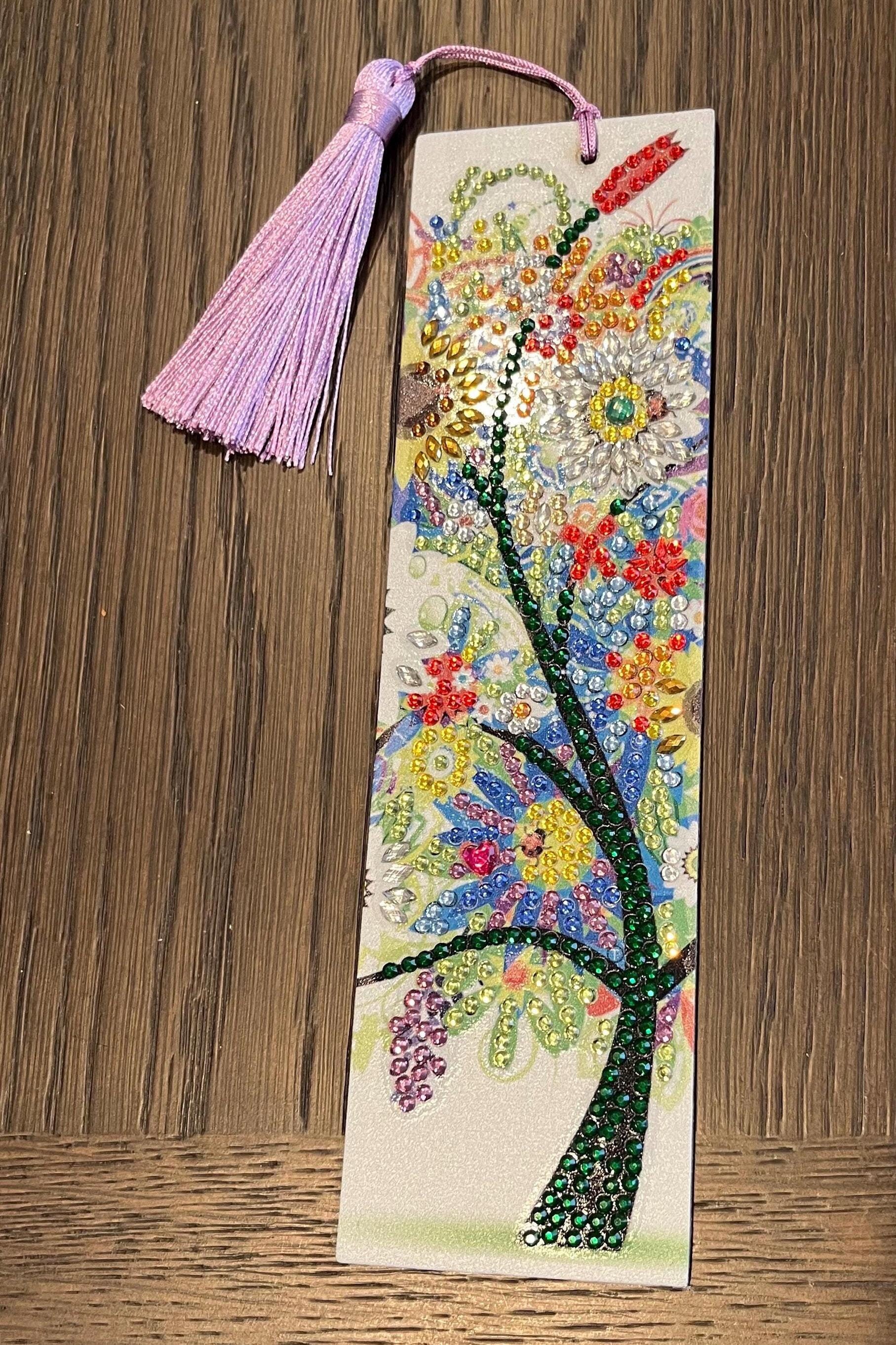 Completed, Diamond Art Bookmarks - Leather Tassel Bookmark - Etsy