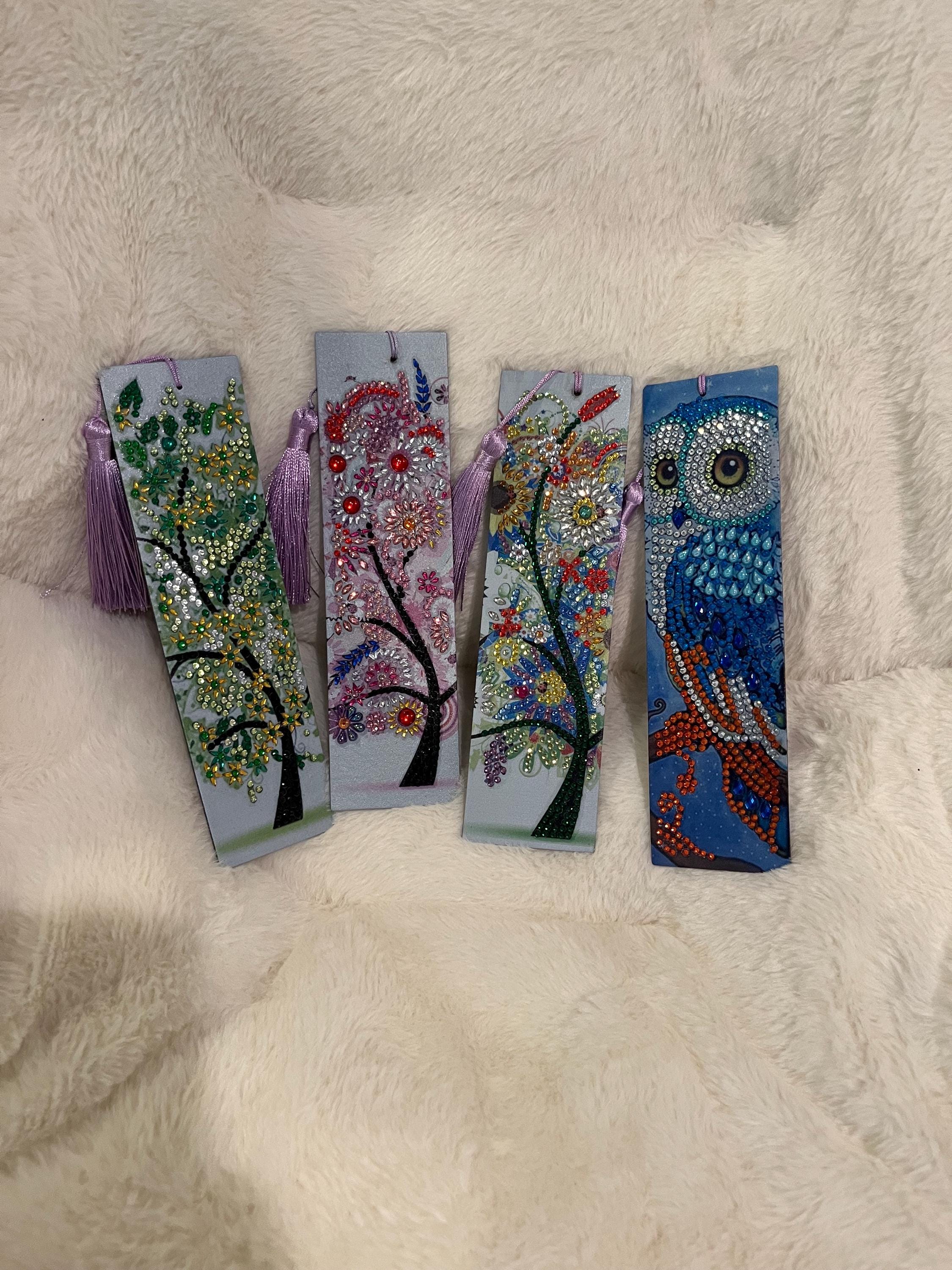 Completed, Diamond Art Bookmarks - Leather Tassel Bookmark - Etsy